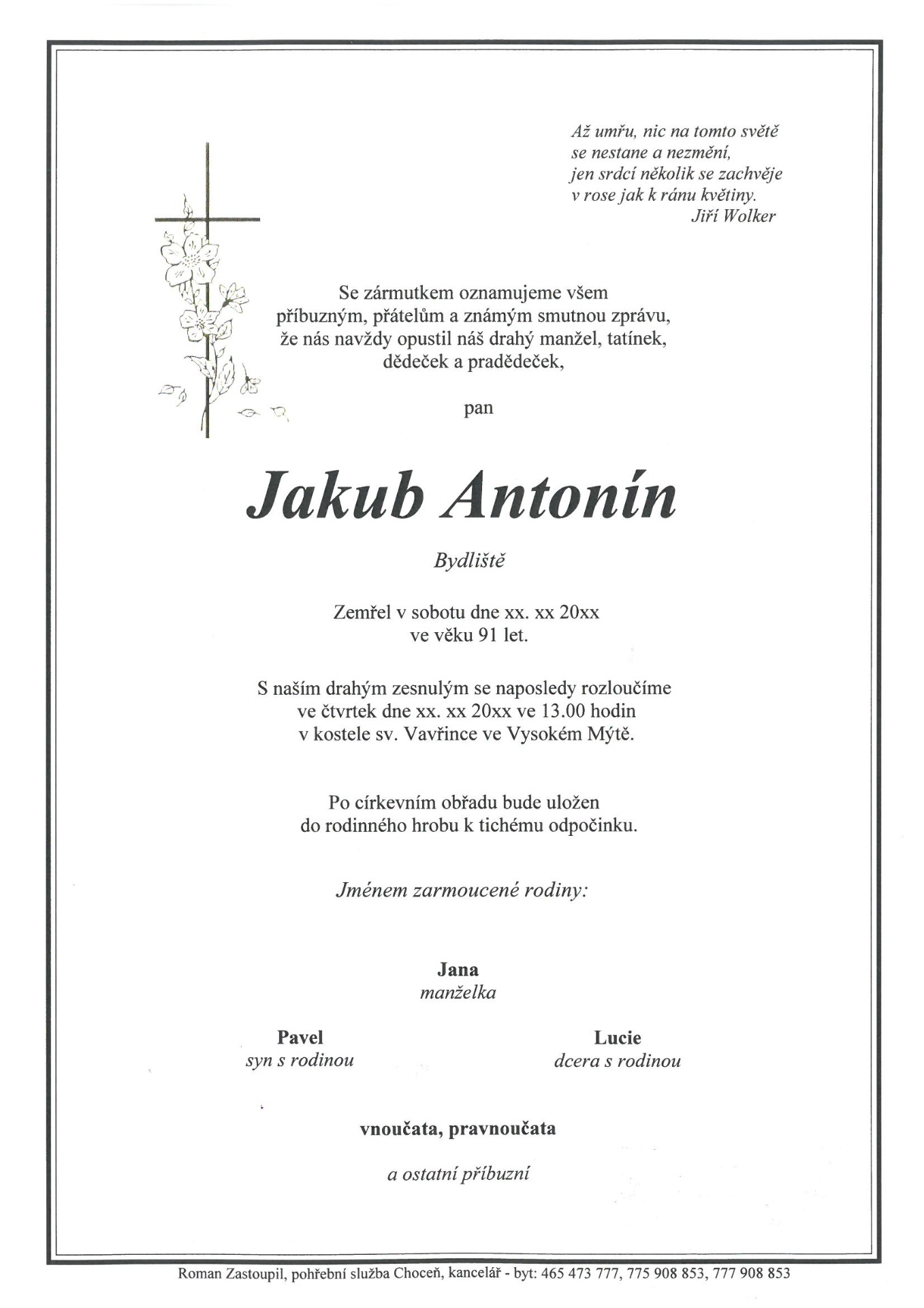 Parte :: pohrebnisluzbachocen